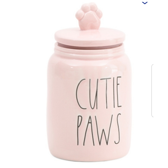 Rae Dunn | Dog | Rae Dunn Cutie Paws Pink Canister With Paw Topper ...